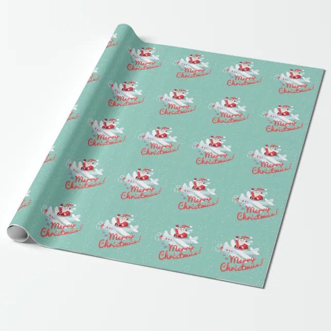 Christmas Santa in vintage style Wrapping Paper | Zazzle