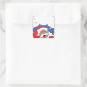 Christmas Santa of Color Says Square Sticker | Zazzle