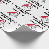 Christmas Santa says keep it wrapped Wrapping Paper | Zazzle
