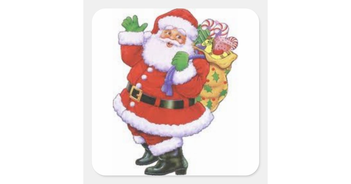 Christmas Santa sticker | Zazzle