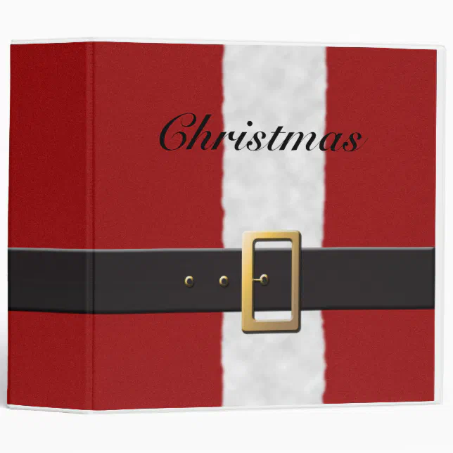 Christmas Santa Suit Binder | Zazzle