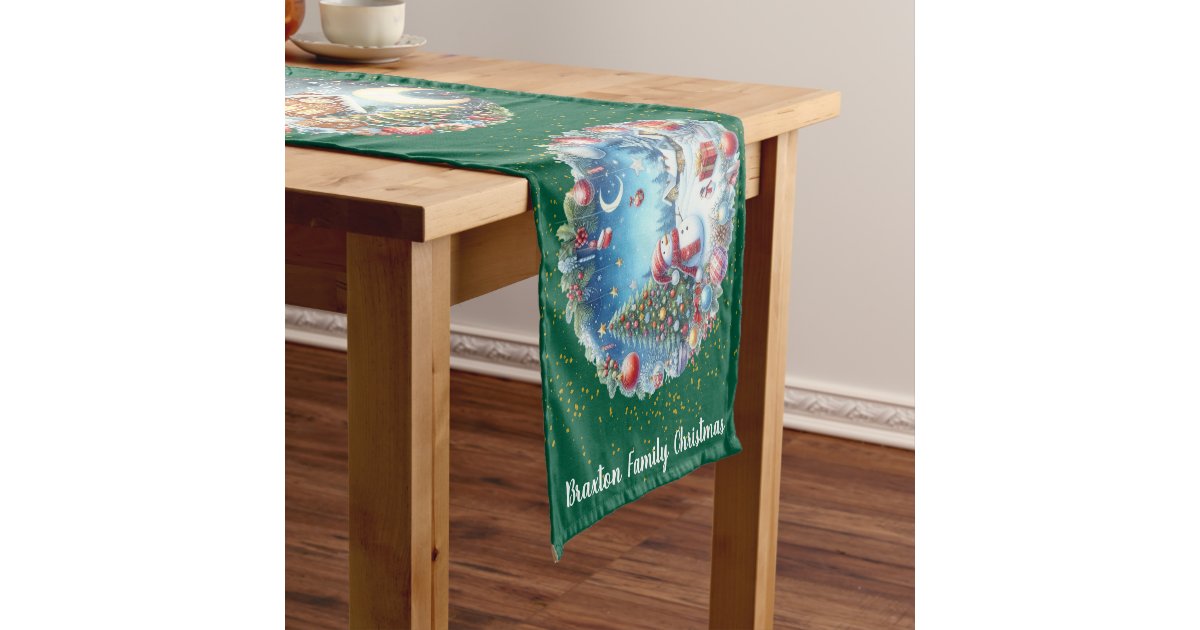Christmas Scenes Table Runner | Zazzle