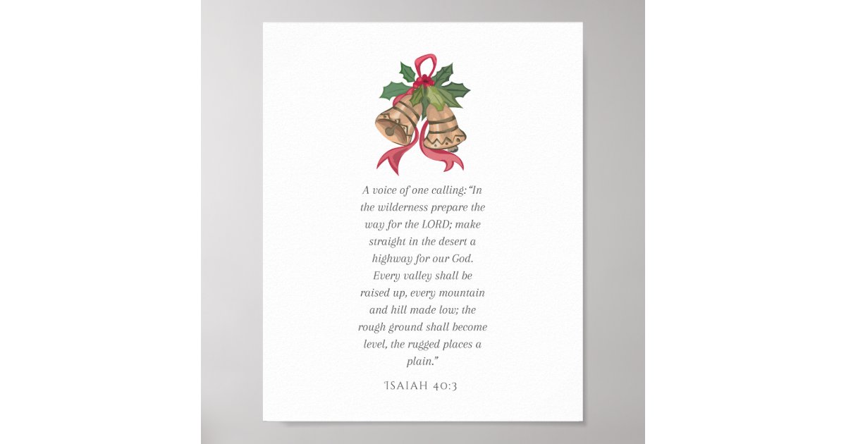 Christmas Scripture Art on Matte Poster | Zazzle