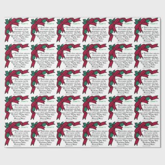 Christmas Scripture Wrapping Paper | Zazzle