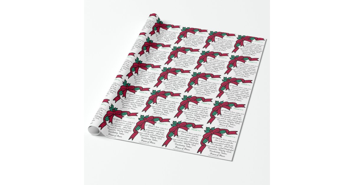 Christmas Scripture Wrapping Paper | Zazzle