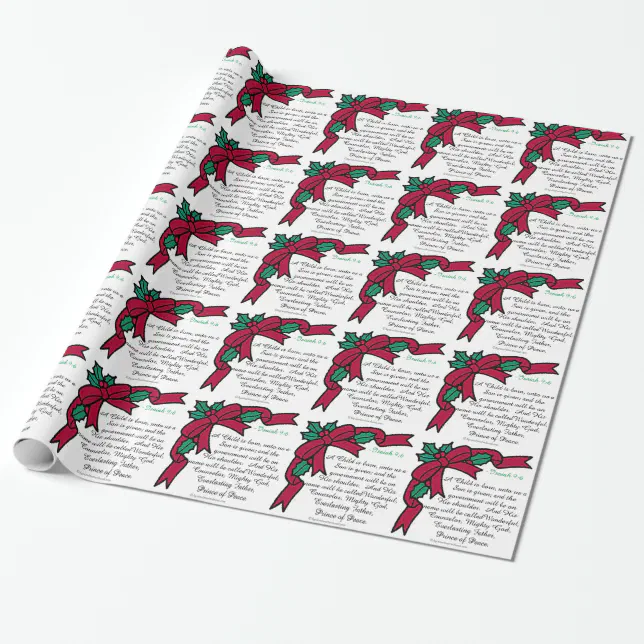 Christmas Scripture Wrapping Paper | Zazzle