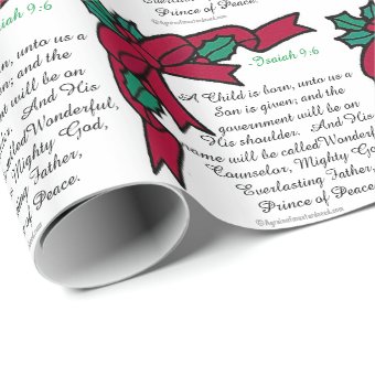 Christmas Scripture Wrapping Paper | Zazzle