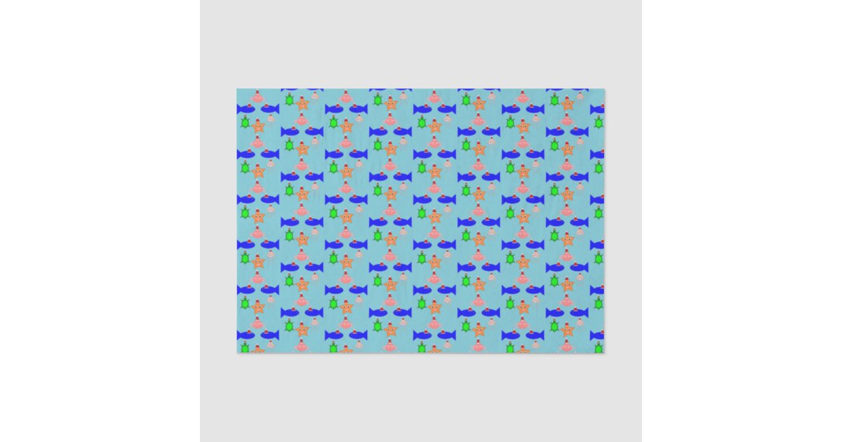 Christmas Sea Creatures Tissue Paper | Zazzle