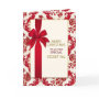 Christmas- Secret Pal -Gift Red Ribbon Holiday Card | Zazzle