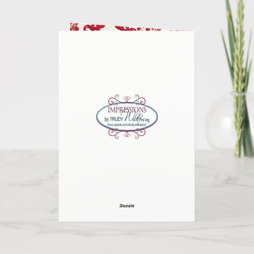 Christmas- Secret Pal -Gift Red Ribbon Holiday Card | Zazzle