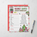 Christmas Secret Santa Questionnaire Form Template | Zazzle
