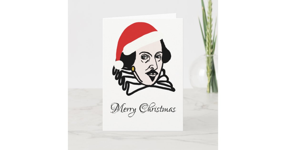 Christmas Shakespeare Holiday Card | Zazzle