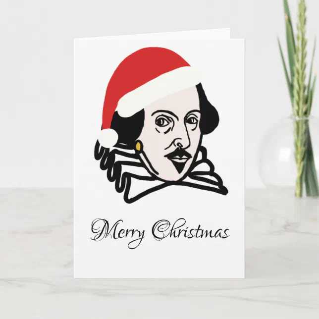Christmas Shakespeare Holiday Card | Zazzle