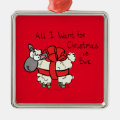 Christmas Sheep Kids Cartoon Metal Ornament | Zazzle