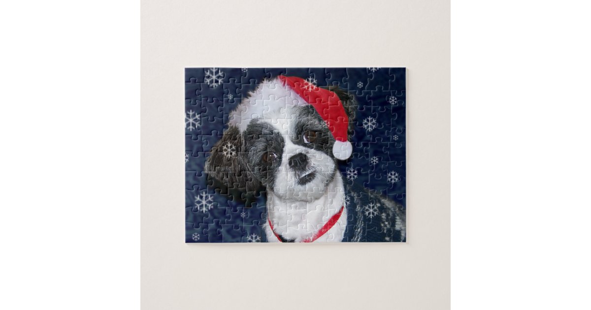 Christmas Shih Tzu Dog Jigsaw Puzzle | Zazzle