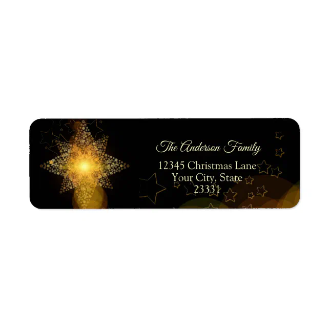 Christmas Shining Star Label | Zazzle