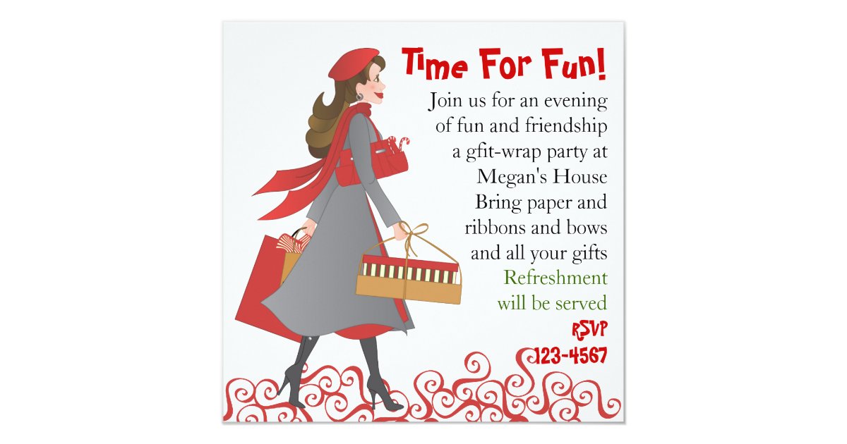 Christmas Shopping Invitation | Zazzle.com