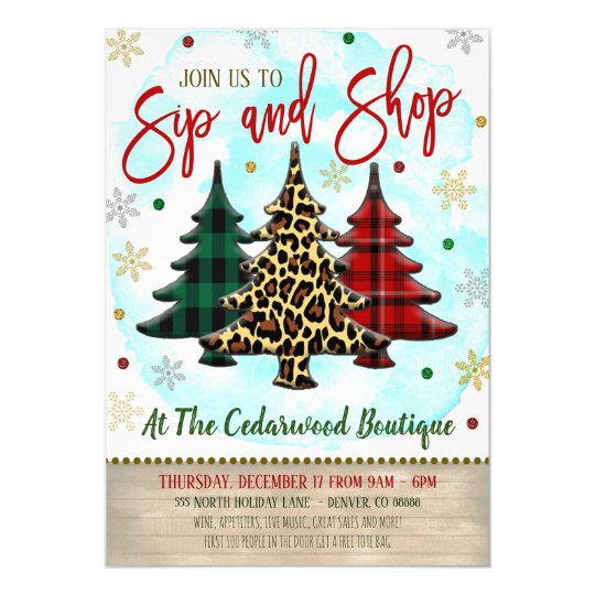 Christmas Shopping Invitation | Zazzle.com