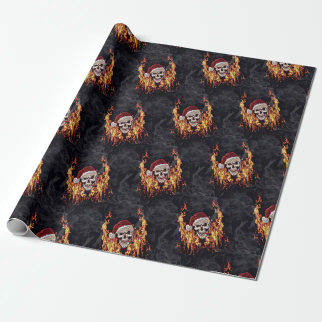 Christmas Skull Wrapping Paper | Zazzle