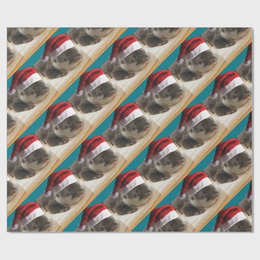 Christmas Sleepy Otter Wrapping Paper | Zazzle