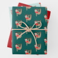 Christmas Sloths Wrapping Paper Sheets | Zazzle
