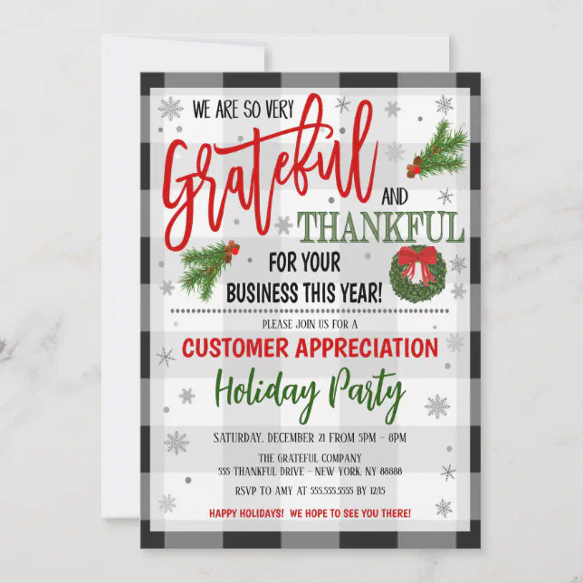 Christmas Small Business Appreciation Party Invite | Zazzle