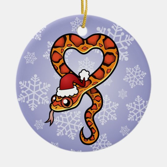 Christmas Snake Ceramic Ornament | Zazzle.com