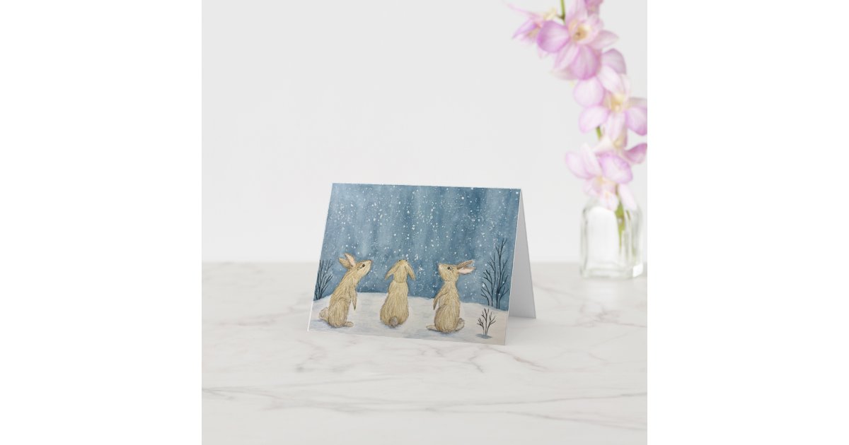 Christmas Snow Greeting Card | Zazzle