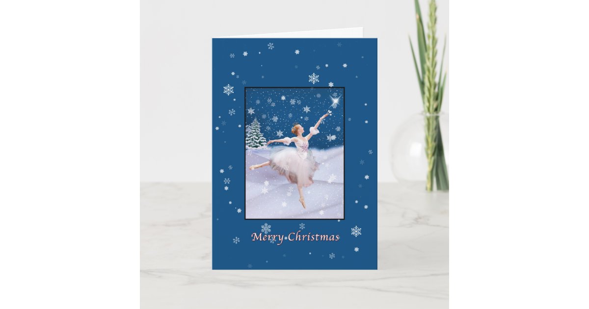 Christmas, Snow Queen Ballerina Dancing, Card | Zazzle