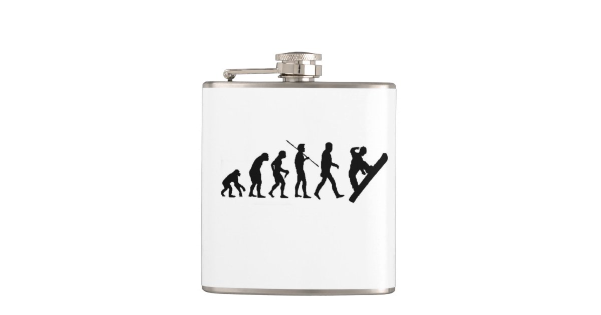 Christmas snowboard evolution snowboarding flask | Zazzle