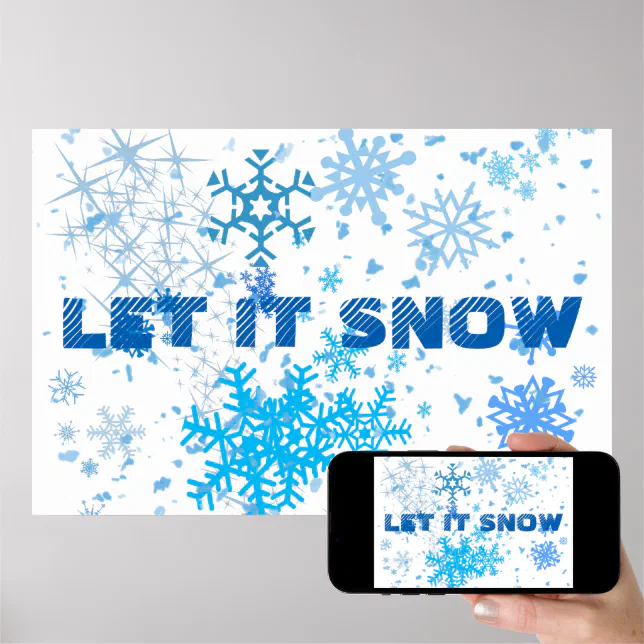 Christmas Snowfall Poster | Zazzle