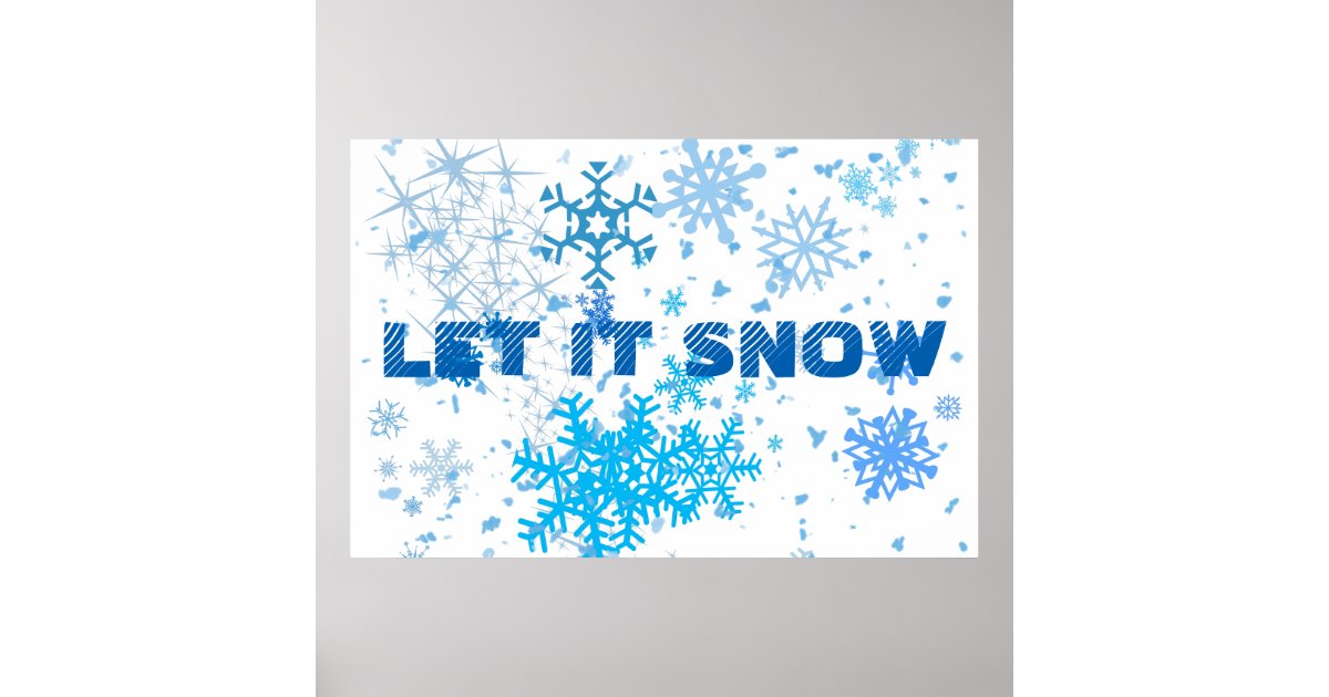 Christmas Snowfall Poster | Zazzle