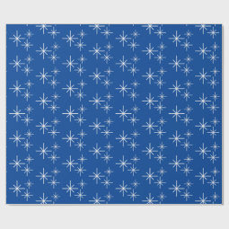 Christmas Snowflakes Blue wrapping paper | Zazzle