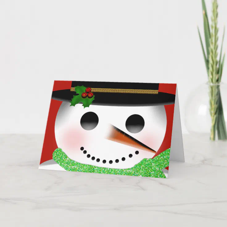 CHRISTMAS - SNOWMAN - CHILDREN HOLIDAY CARD | Zazzle