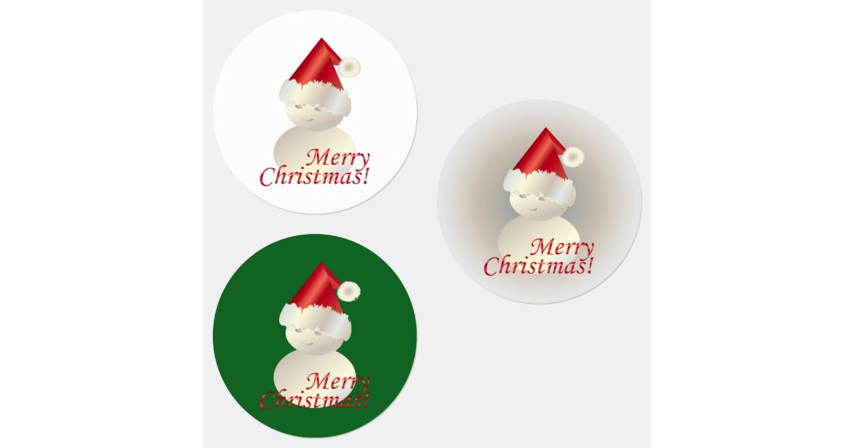 Christmas Snowman Labels | Zazzle