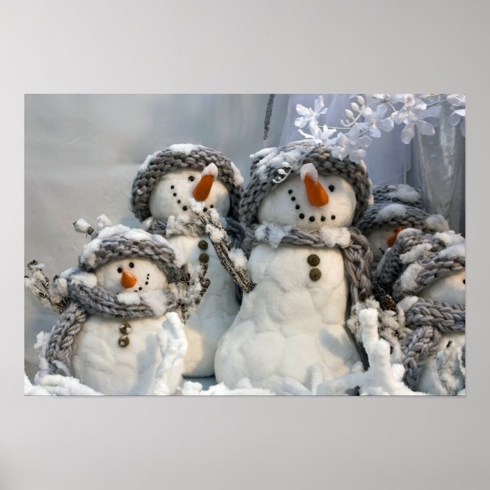 Christmas snowman poster | Zazzle.com