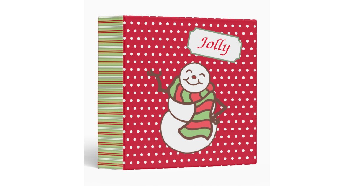 Christmas Snowman Scrapbook Binder | Zazzle