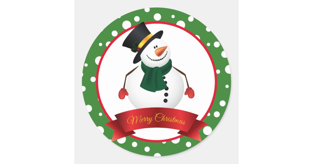 Christmas Snowman Stickers | Zazzle