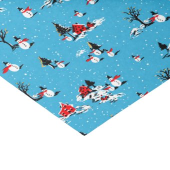 Christmas Snowman Tissue Paper | Zazzle