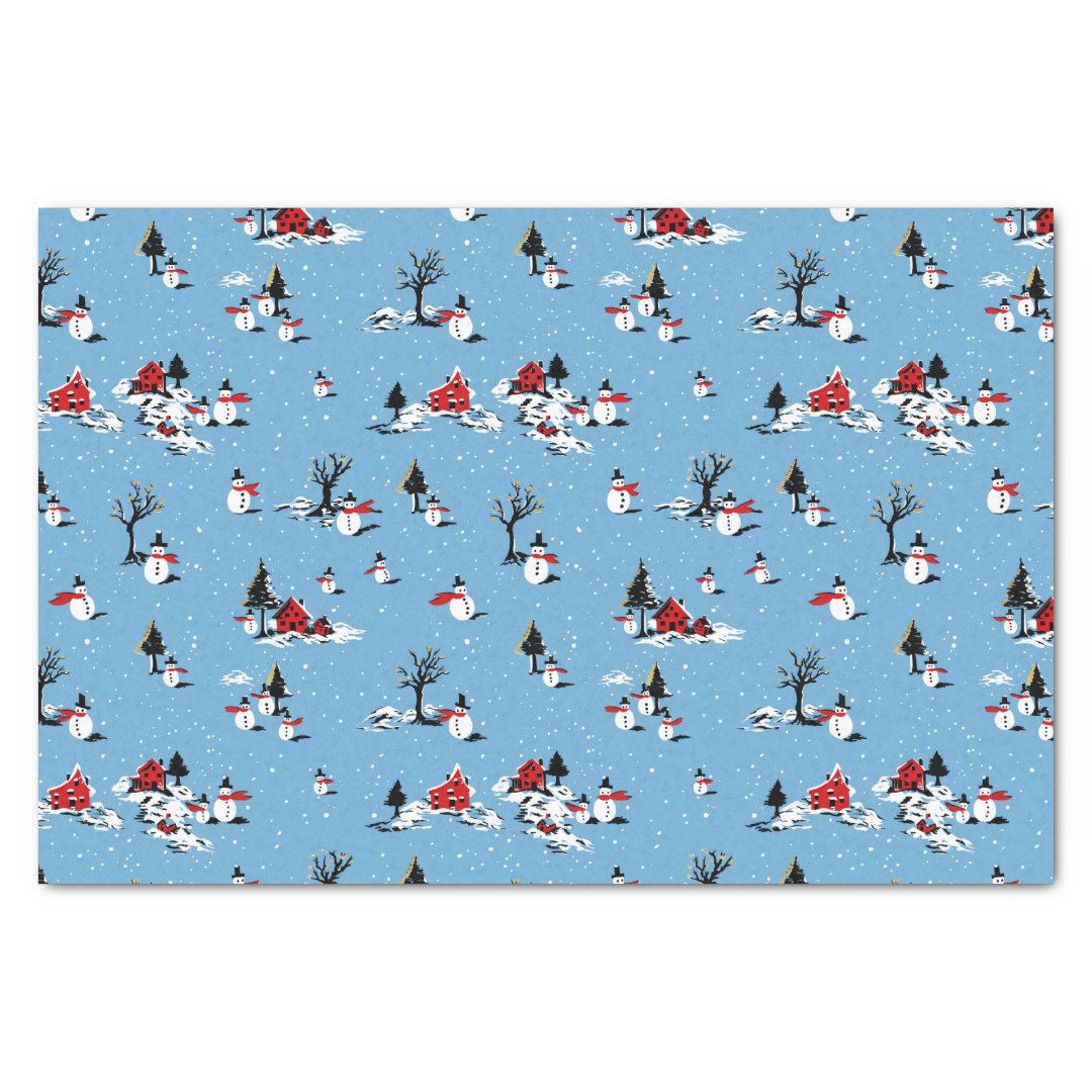 Christmas Snowman Tissue Paper | Zazzle