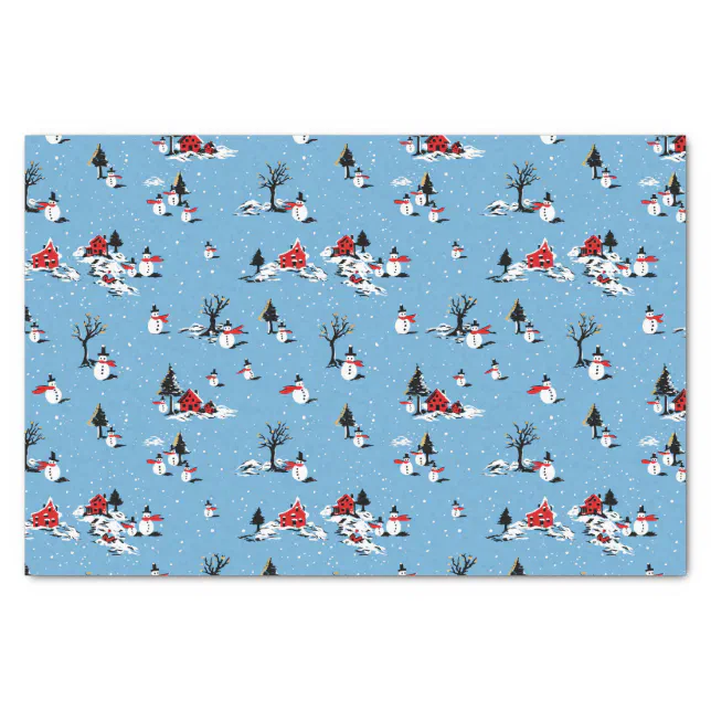Christmas Snowman Tissue Paper | Zazzle
