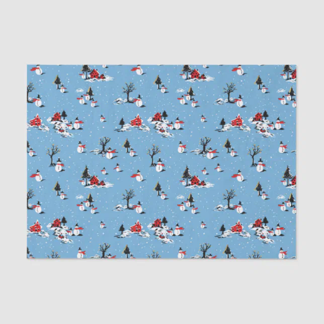 Christmas Snowman Tissue Paper | Zazzle