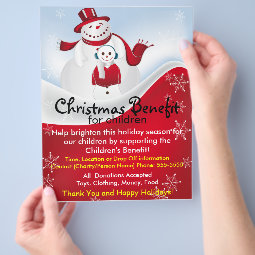 Christmas Snowmen Benefit for Children Flyer | Zazzle