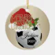 Christmas Soccer Ball Ceramic Ornament | Zazzle