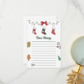 Christmas Sock Birthday Capsule Note Message Card | Zazzle
