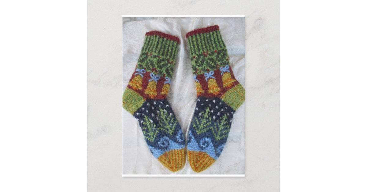 Christmas Socks Postcard Zazzle