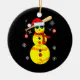 Christmas Softball Bat Snowman Santa Snowflake Ceramic Ornament | Zazzle