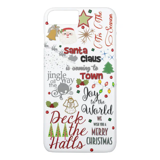 Christmas Song Design Phone Case | Zazzle