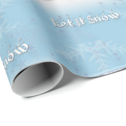 Christmas, Sparkle, Let It Snow Wrapping Paper | Zazzle