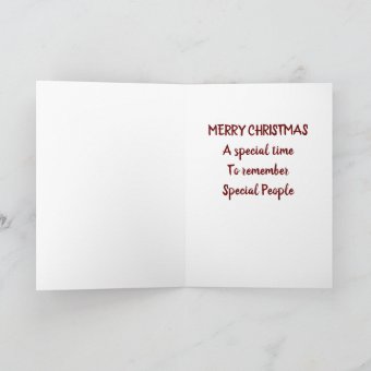 CHRISTMAS SPECIAL TIME-SPECIAL PEOPLE HOLIDAY CARD | Zazzle